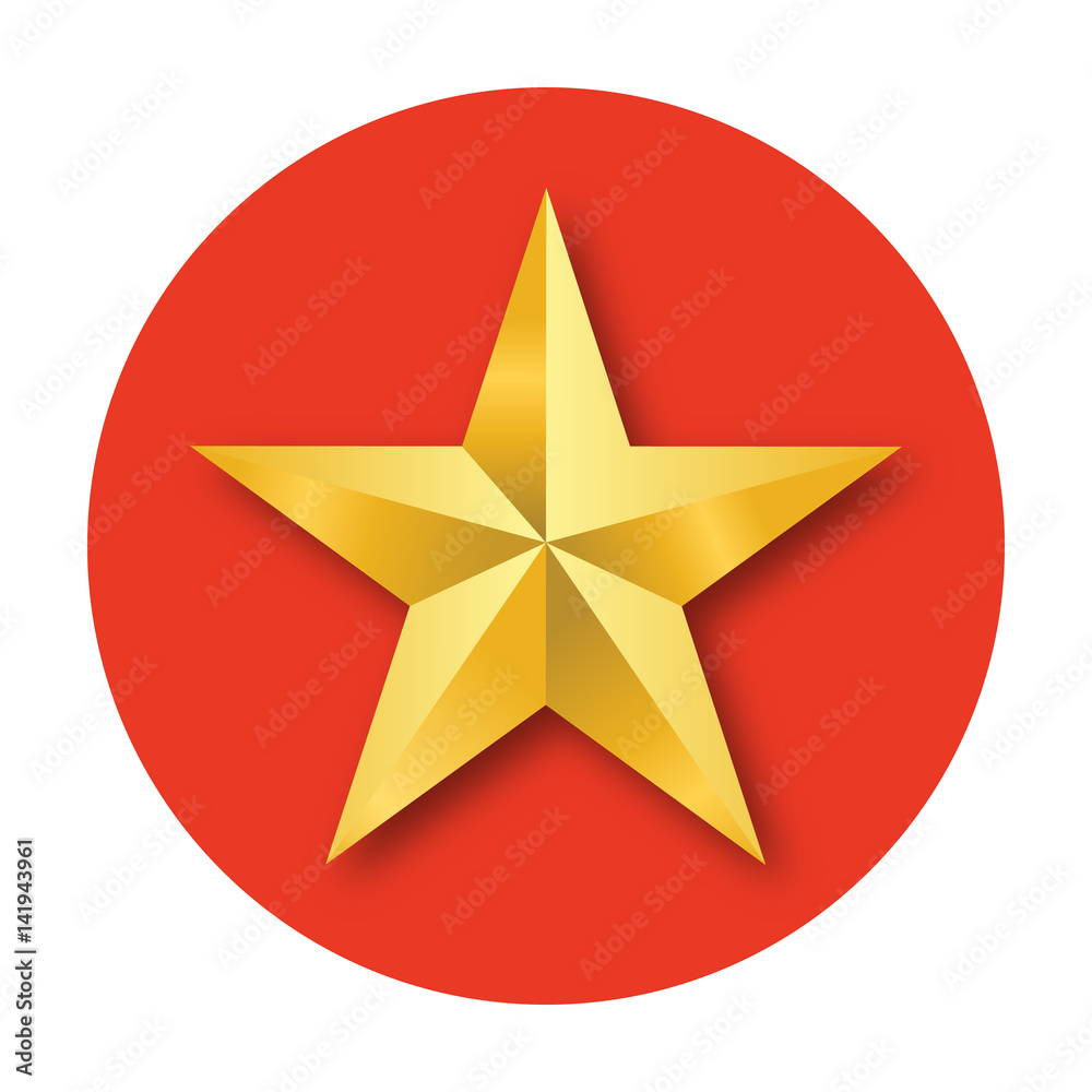 Gold Star Icon Stock Vector | Adobe Stock