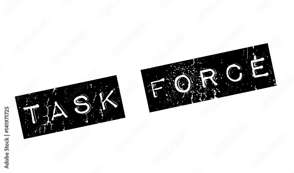 Task Force rubber stamp. Grunge design with dust scratches. Effects can ...
