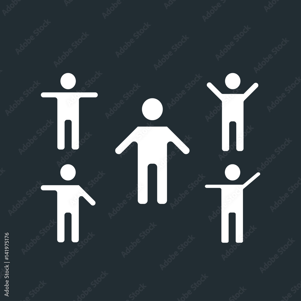 Happy people icon. Stock Vector | Adobe Stock