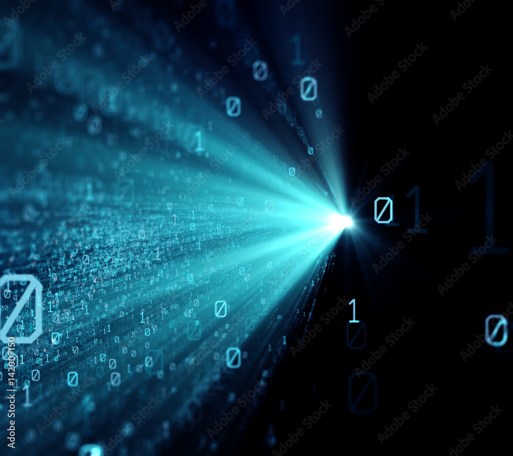 Technological background/Technological background bytes of binary code ...
