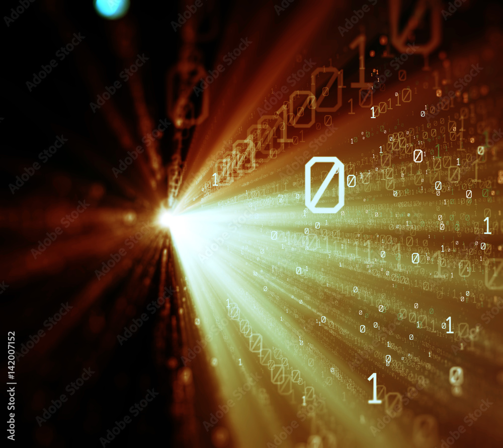 Technological background/Technological background bytes of binary code ...