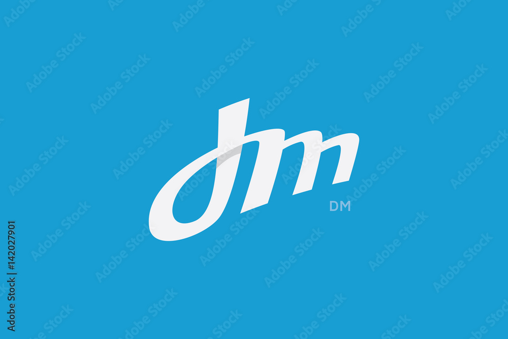 Letter DM Monogram Logo Stock Vector | Adobe Stock