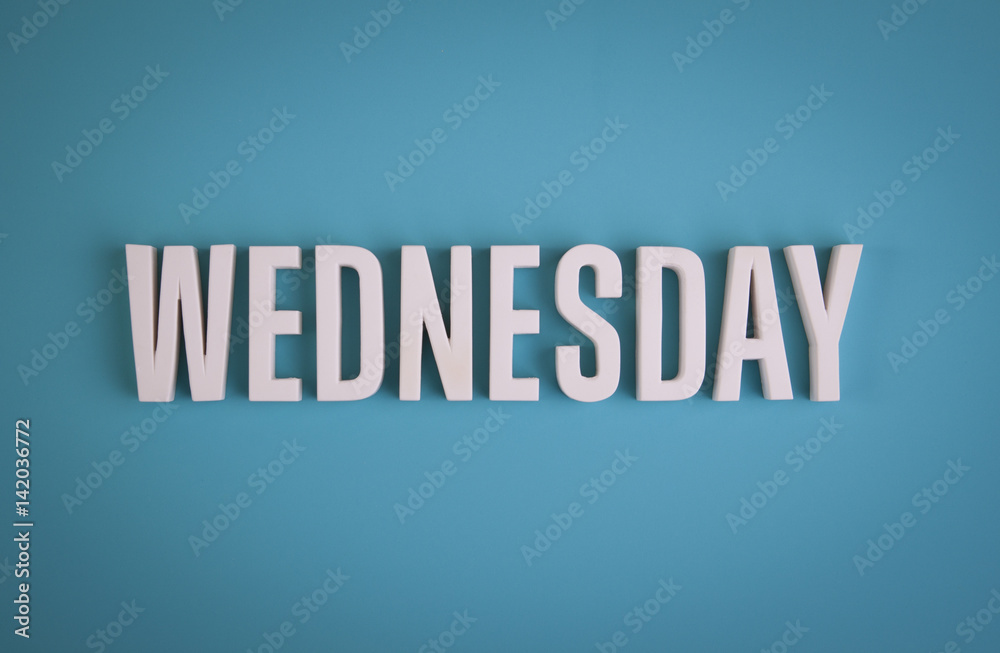 Wednesday sign lettering Stock Photo | Adobe Stock