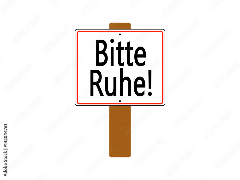 Bitte Ruhe! Stock-Illustration | Adobe Stock