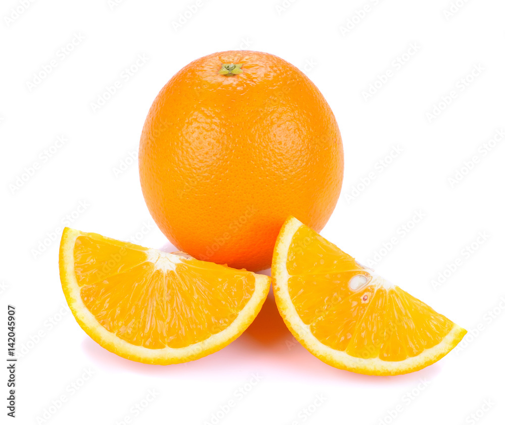 Orange fruit isolated on white background foto de Stock | Adobe Stock