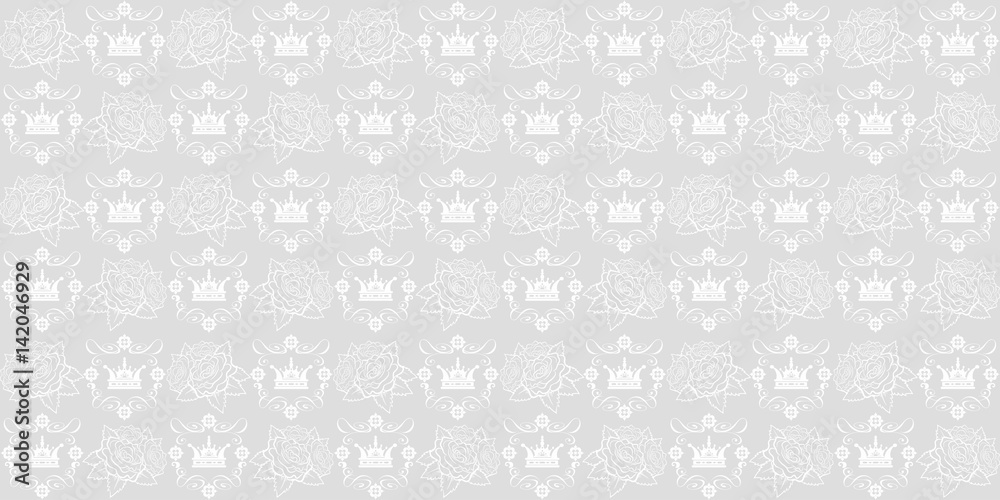 Royal wallpaper. Grey and white color. Design wallpaper, decoration ...