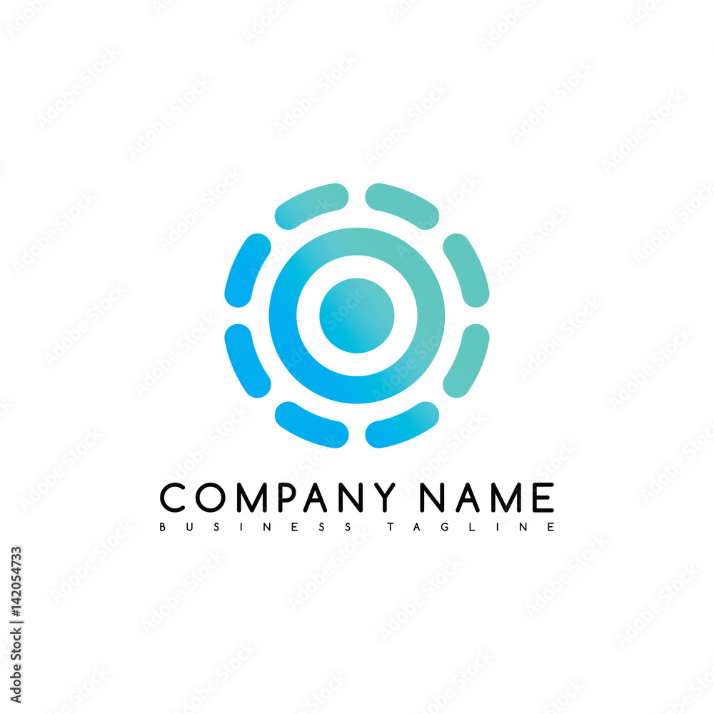 round circle logo logotype brand template vector art Stock Vector ...
