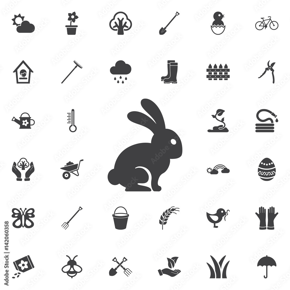 hare icon Stock Vector | Adobe Stock