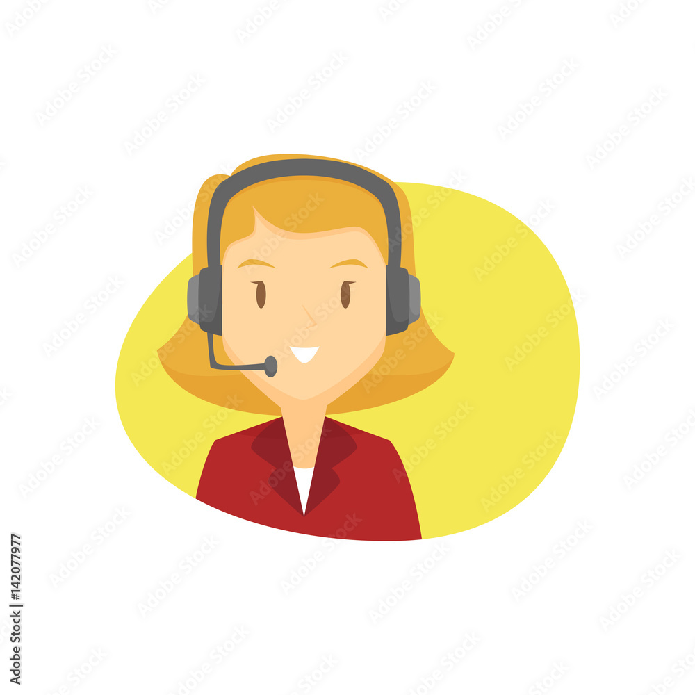 Female customer service icon cartoon vector vector de Stock | Adobe Stock