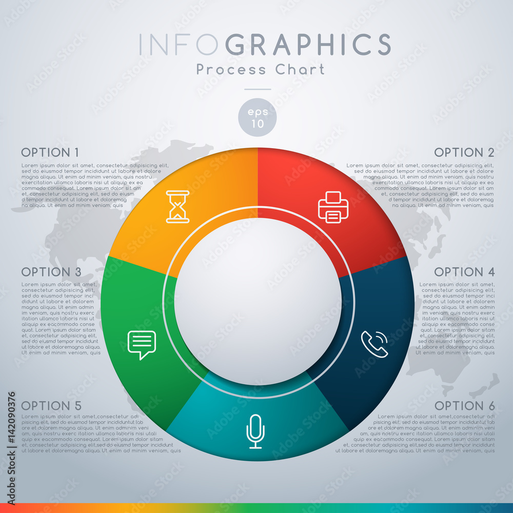 Infographics Set for Brochure, Business Chart or Web Design : Vector ...