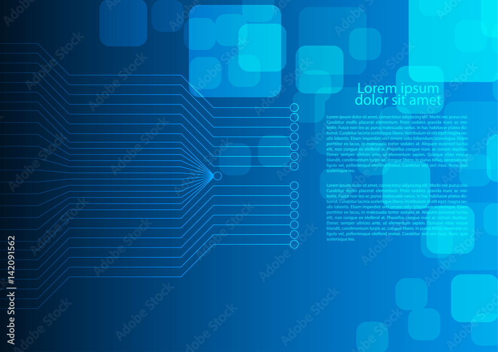 Vector blue tech background vector design Stock Vector | Adobe Stock