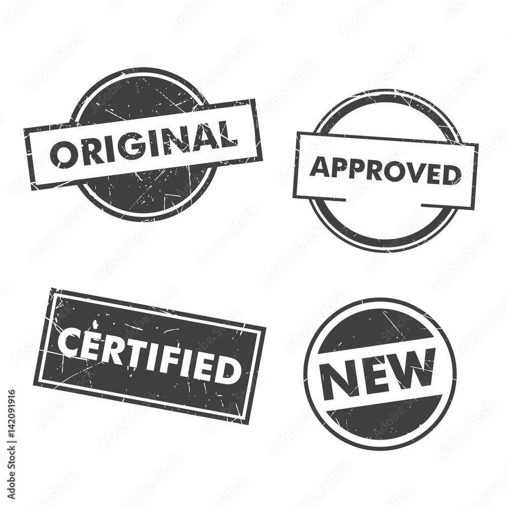 Vector Illustration of Vintage Stamps Stock Vector | Adobe Stock