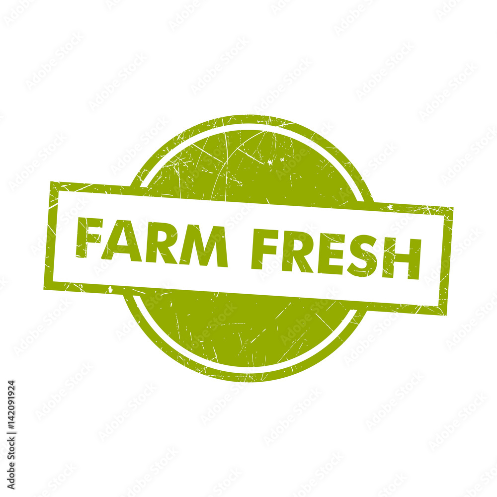 Vector Illustration of a Vintage Farm Fresh Stamp Stock Vector | Adobe ...