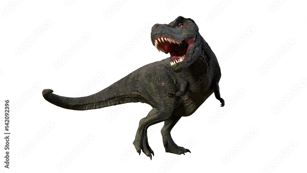 Tyrannosaurus rex roaring, anatomically correct T-rex dinosaur from the ...