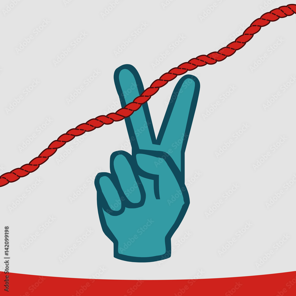 Han symbol of peace that cuts a rope Stock Vector | Adobe Stock