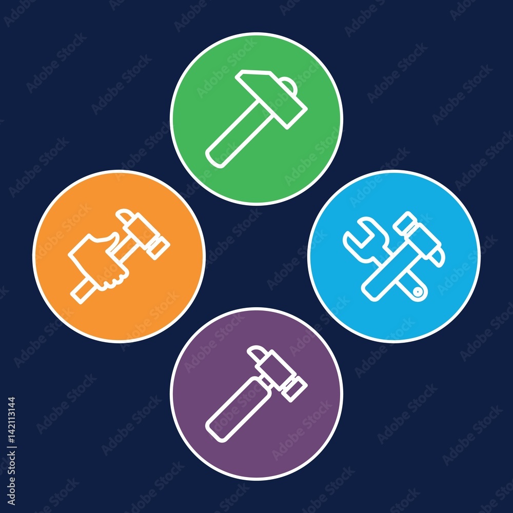 Set of 4 hummer outline icons Stock-Vektorgrafik | Adobe Stock