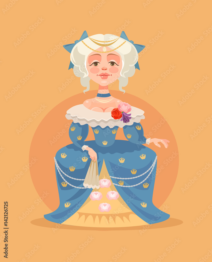 Queen woman character. Vector flat cartoon illustration Stock Vector ...