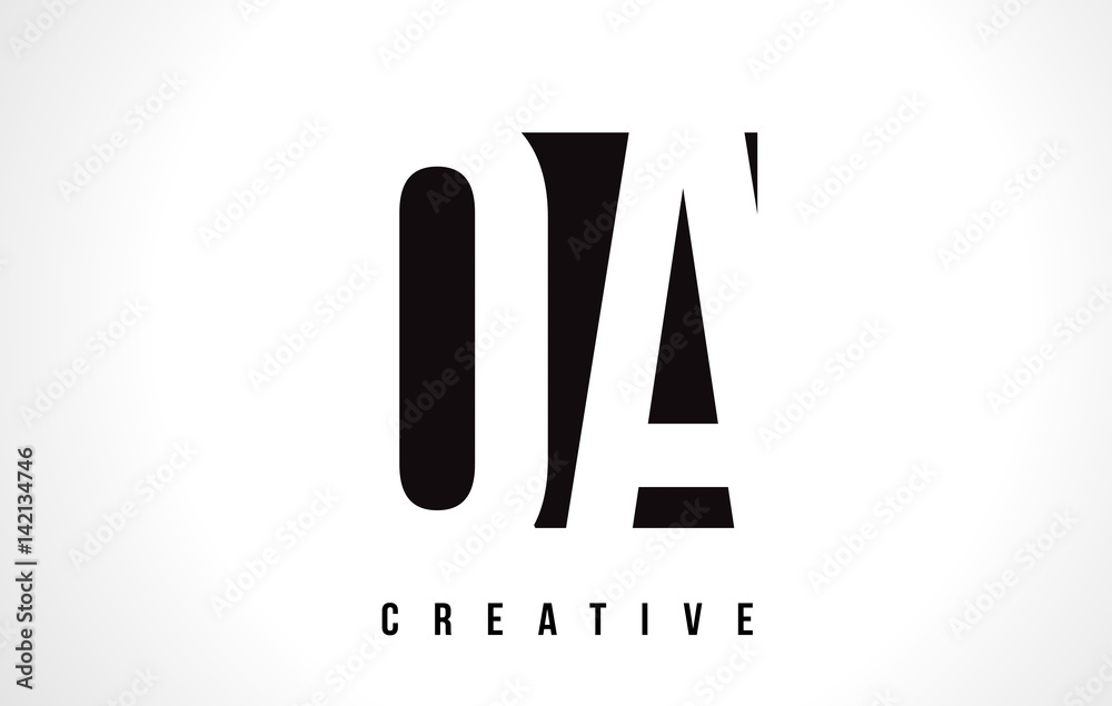 QA Q A White Letter Logo Design with Black Square. Stock Vector | Adobe ...