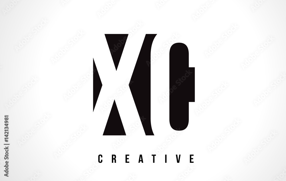 XC X C White Letter Logo Design with Black Square. vector de Stock ...