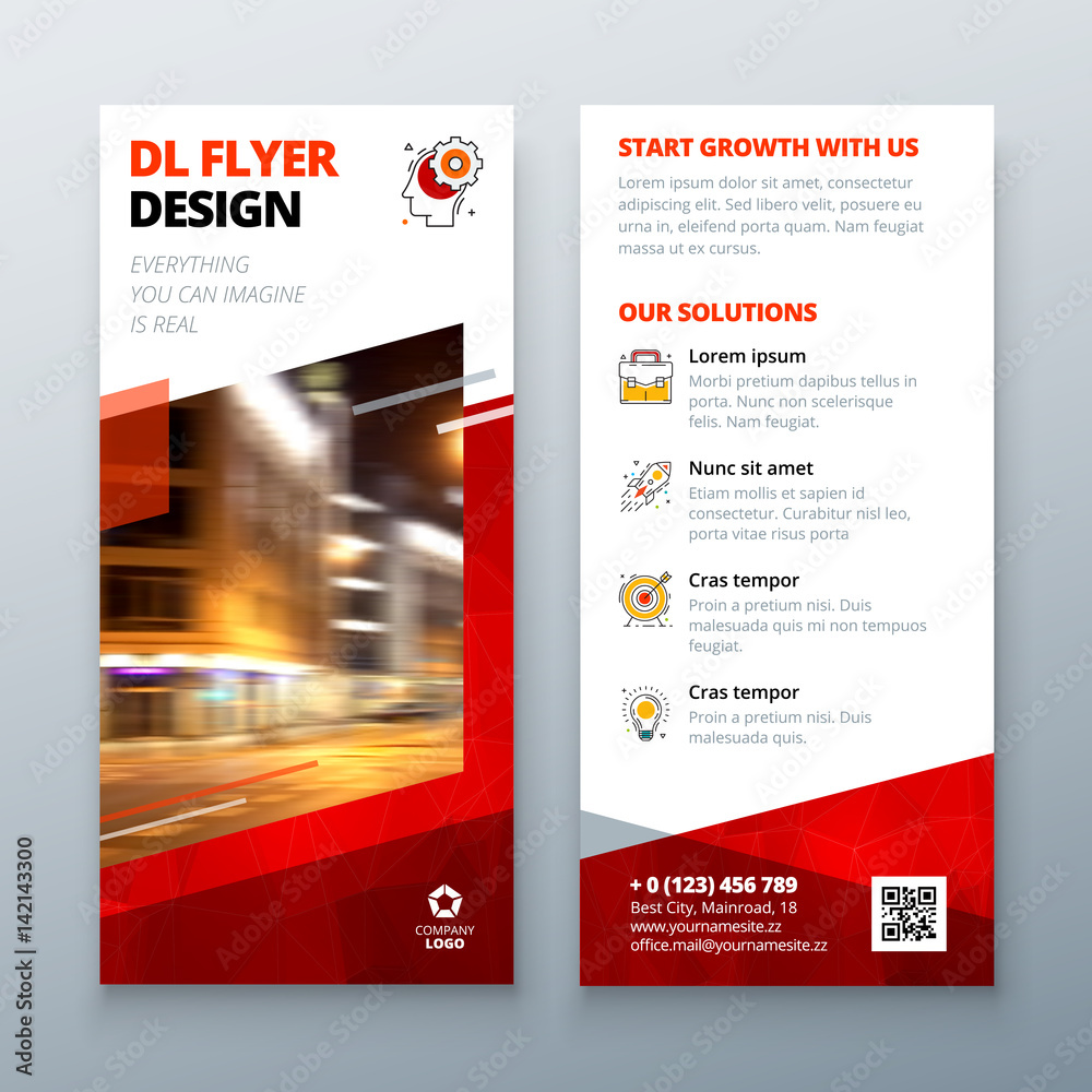 DL flyer design layout. DL Corporate business template for flyer ...