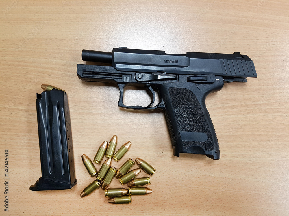 9mm parabellum pistol Stock Photo | Adobe Stock