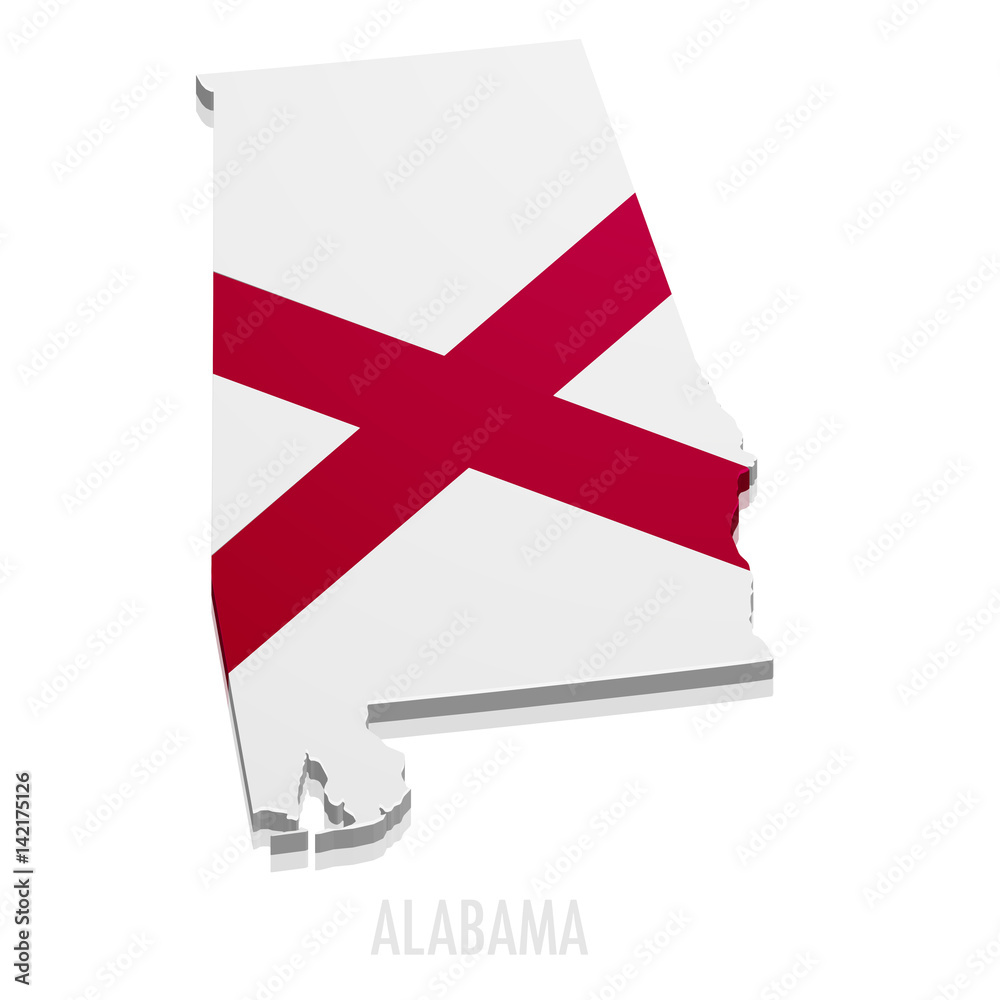 Map of Alabama Stock Vector | Adobe Stock