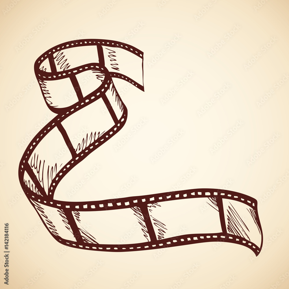Film. Vector drawing vector de Stock | Adobe Stock