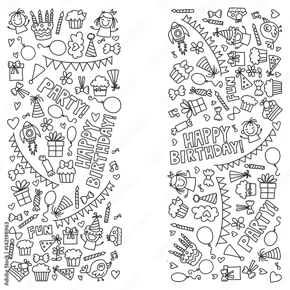 Lollipop Happy Birthday Coloring Sheet