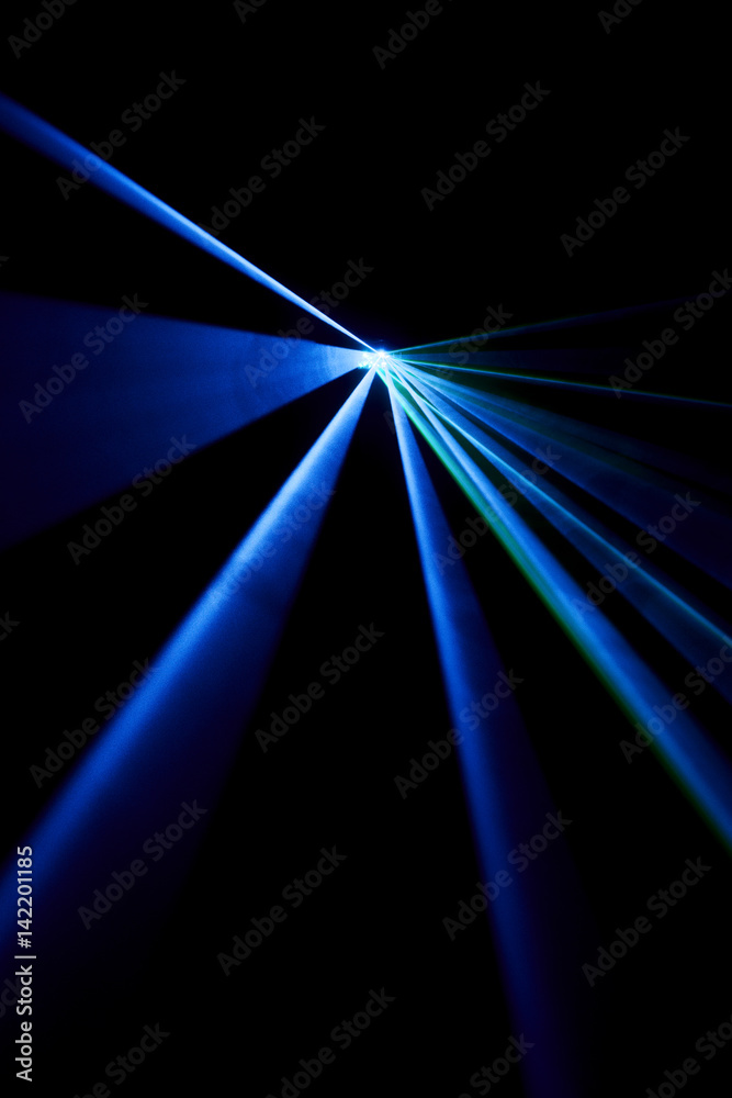 Laser beam blue on a black background Stock Illustration | Adobe Stock