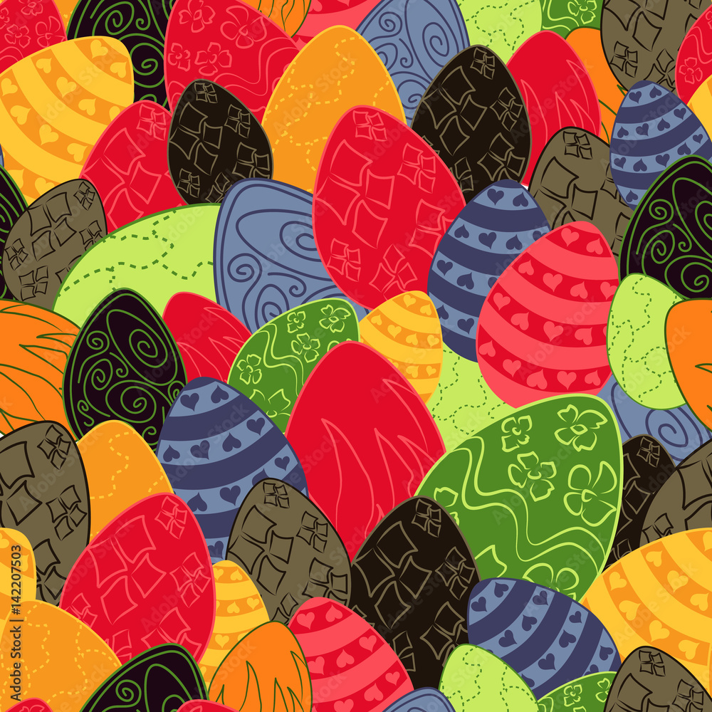 Vector Easter pattern. Eggs ornament. Repeated background for website ...