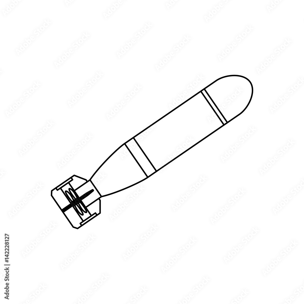 Nuclear bomb weapon vector illustration graphic design Stock Vector ...