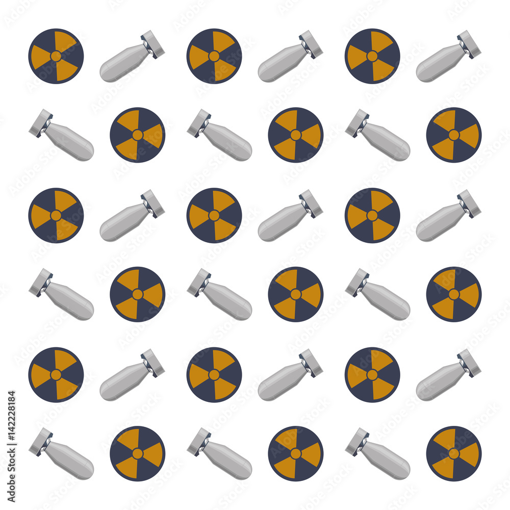 Nuclear bomb weapon vector illustration graphic design Stock Vector ...