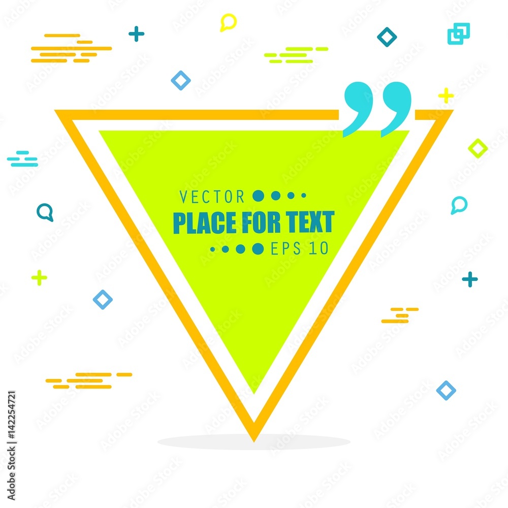 Abstract concept vector empty speech square quote text bubble. For web ...