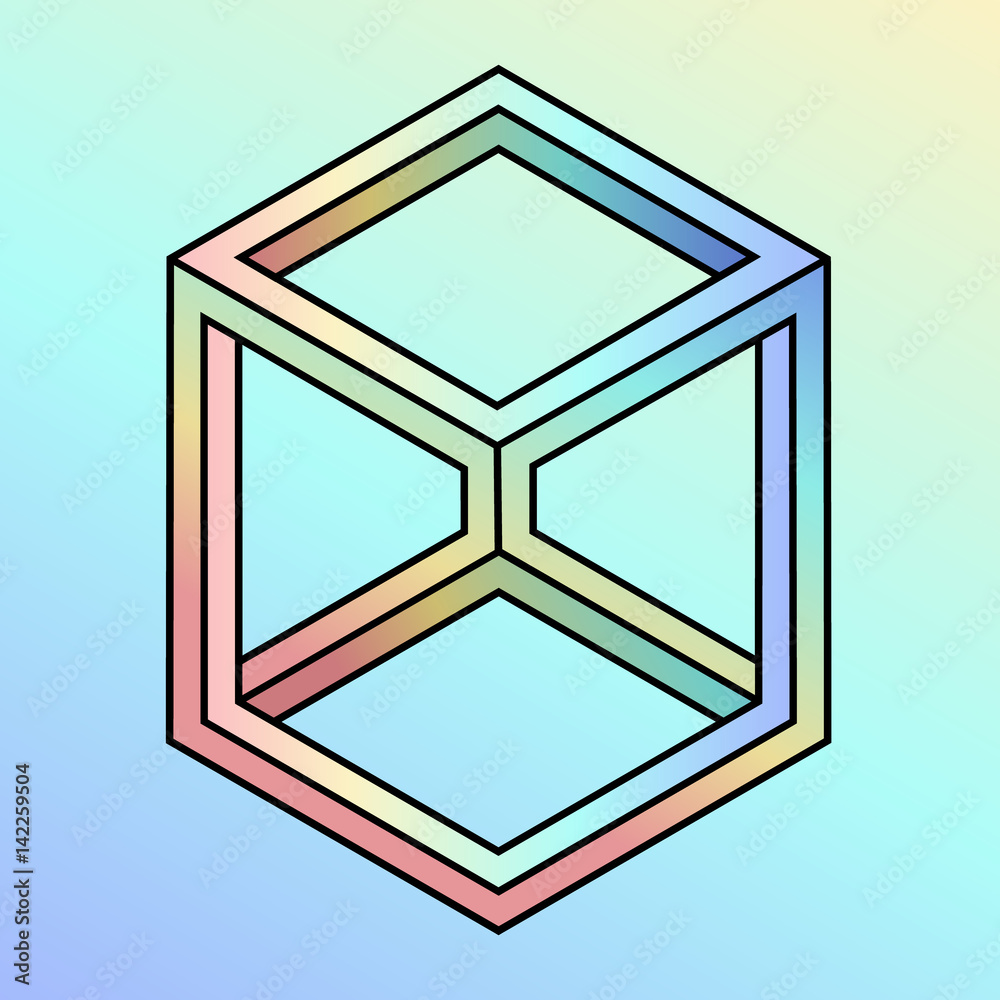 The figure of Penrose. optical illusion. background Stock Vector ...