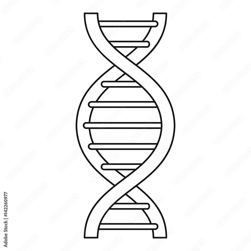 Black And White Dna Strand