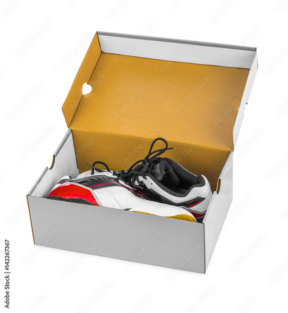 Sport sneakers in box Stock Photo | Adobe Stock