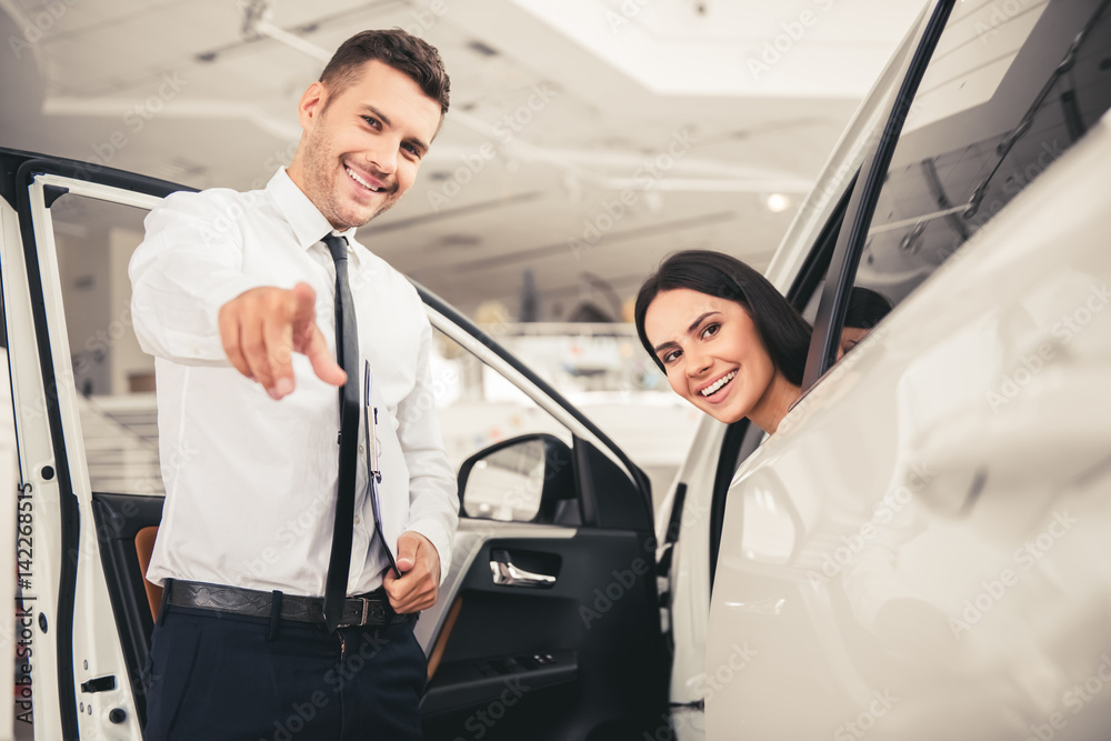 Visiting car dealership Stock Photo | Adobe Stock