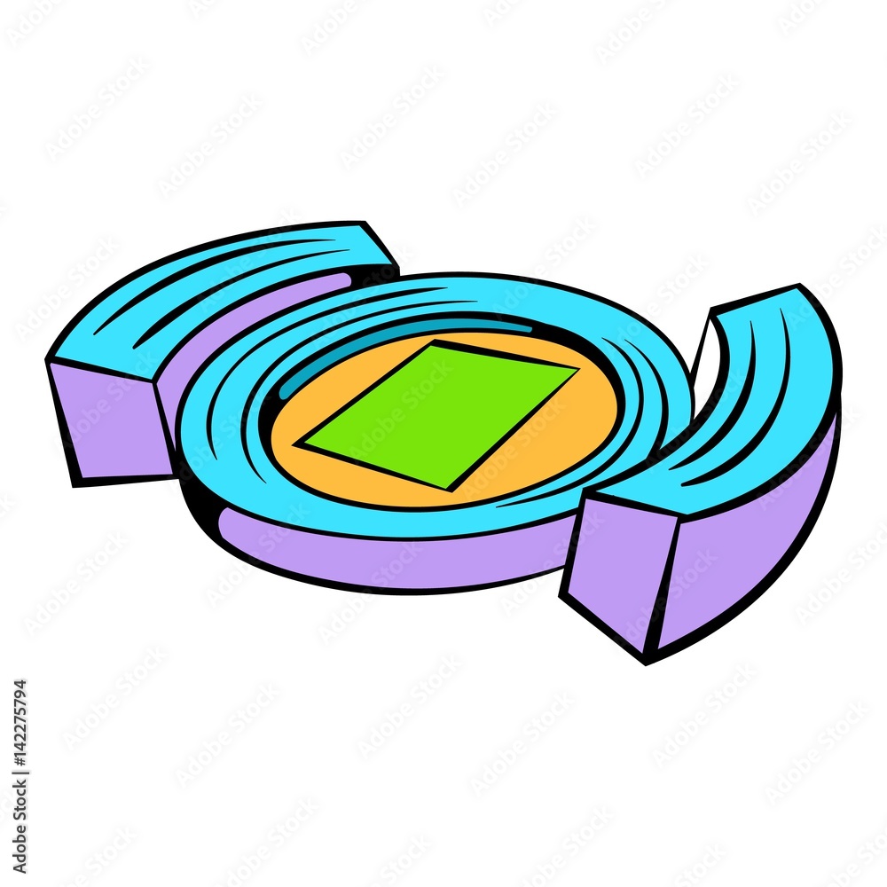 Football soccer stadium icon, icon cartoon Stock Vector | Adobe Stock