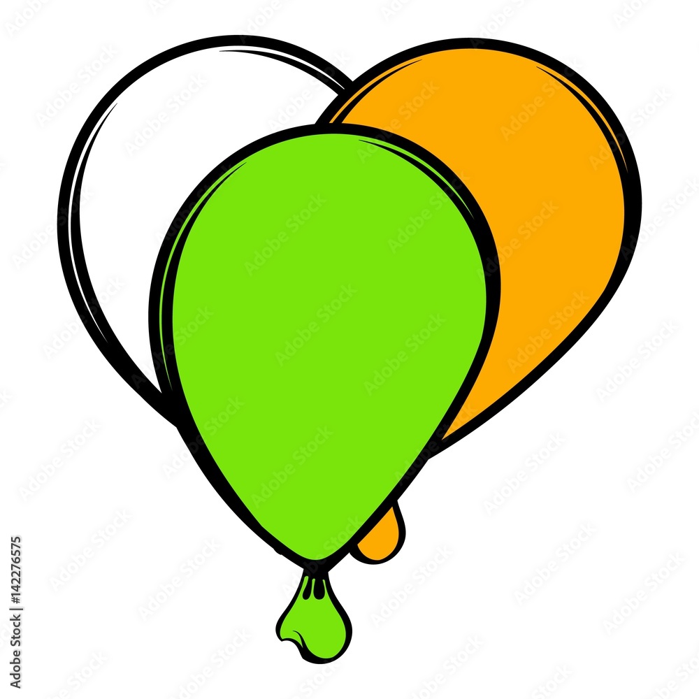 Balloons in irish colors icon, icon cartoon Stock Vector | Adobe Stock