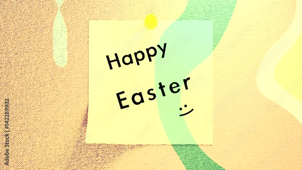 Vídeo do Stock: Cartoon style Happy Easter holiday greeting animation ...