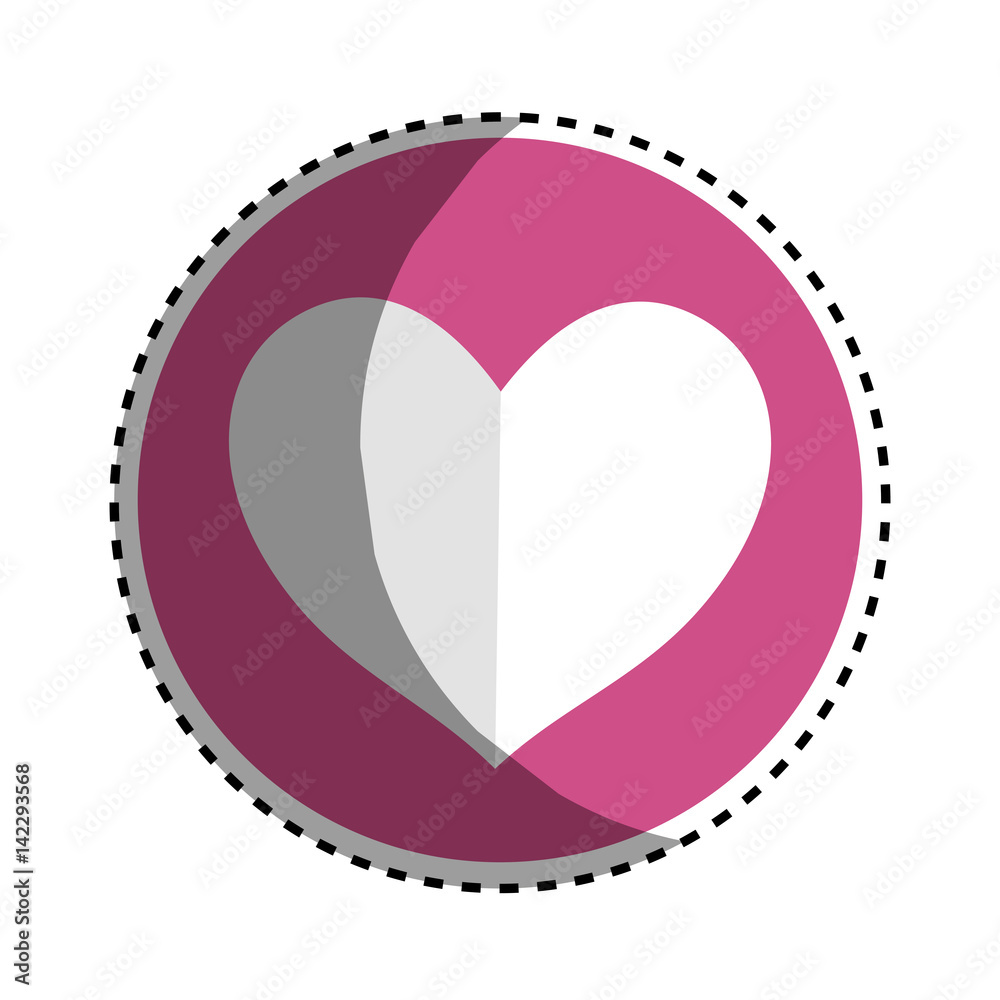 pink symbol heart decorative Stock Vector | Adobe Stock
