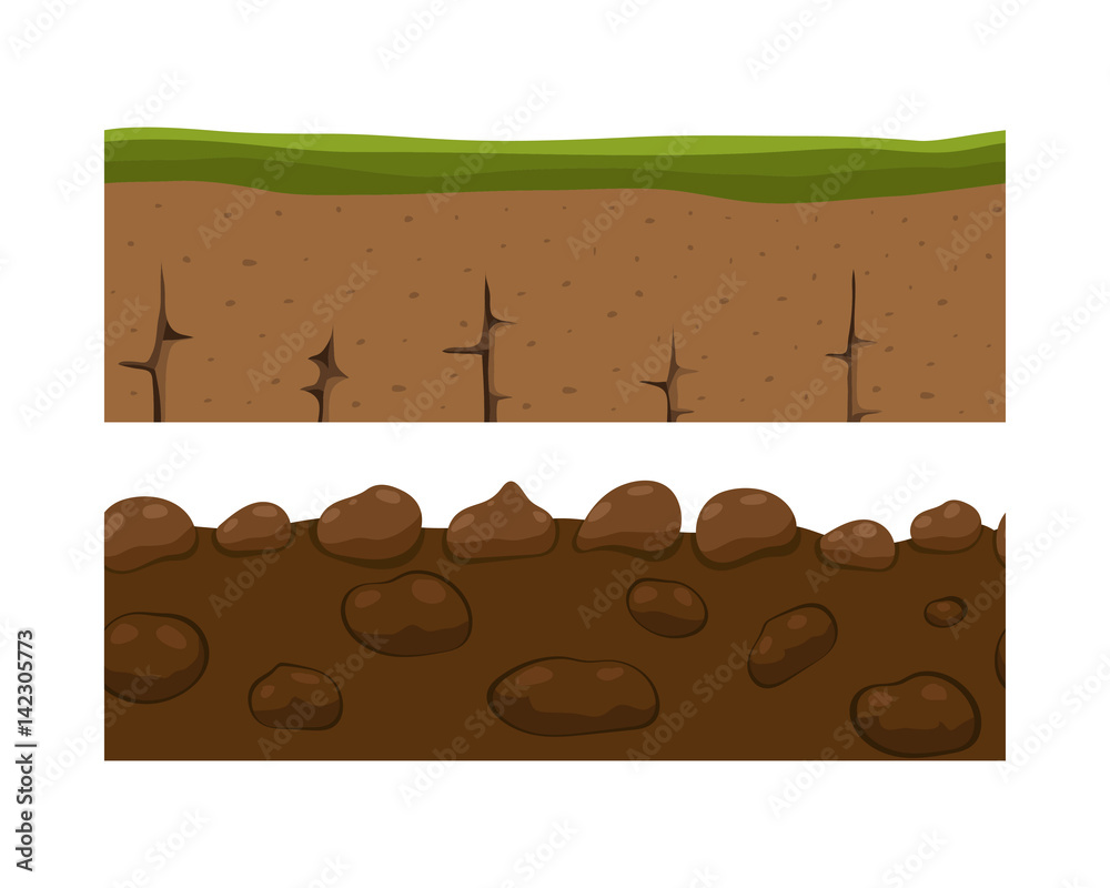 Cross section ground slice isolated some piece nature outdoor ecology ...