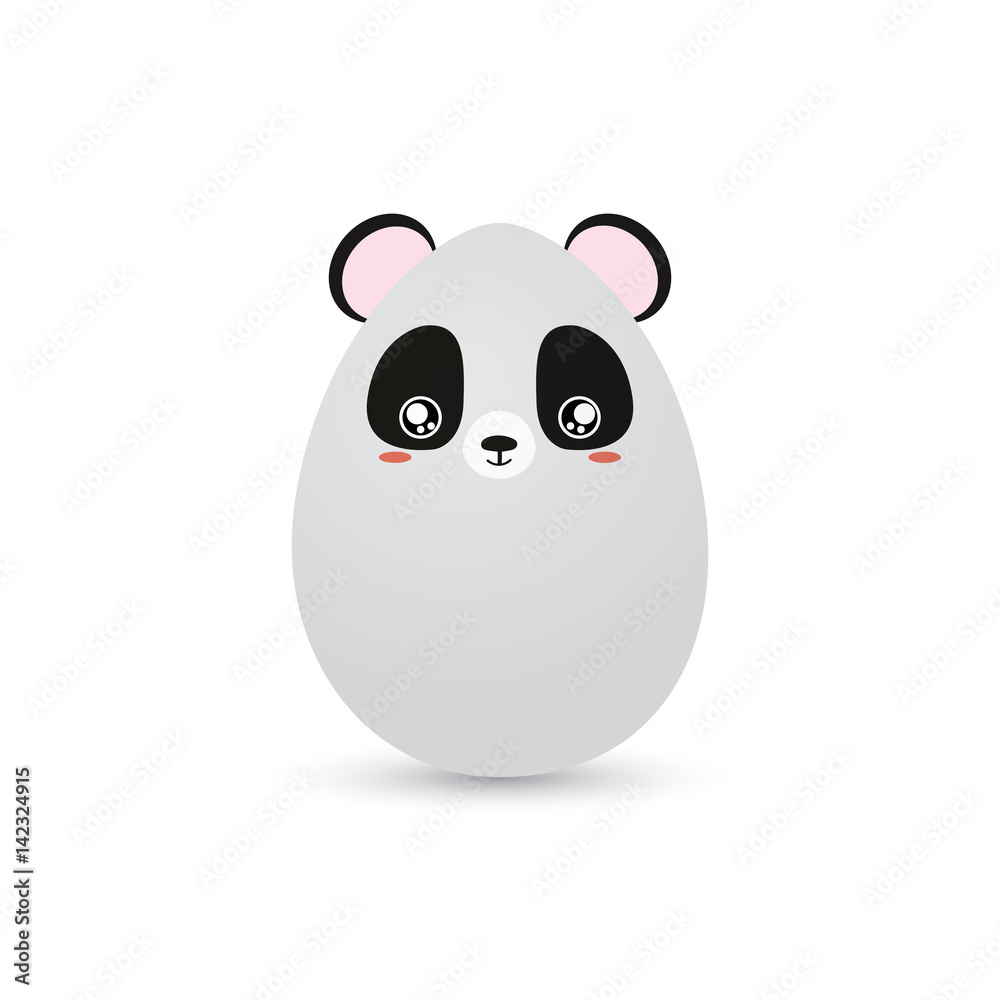 Easter Panda Egg Stock Vector | Adobe Stock