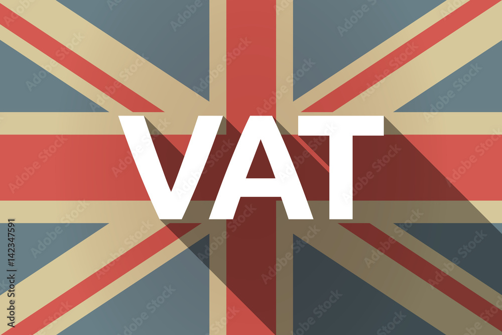 Long shadow UK flag with the value added tax acronym VAT Stock Vector ...