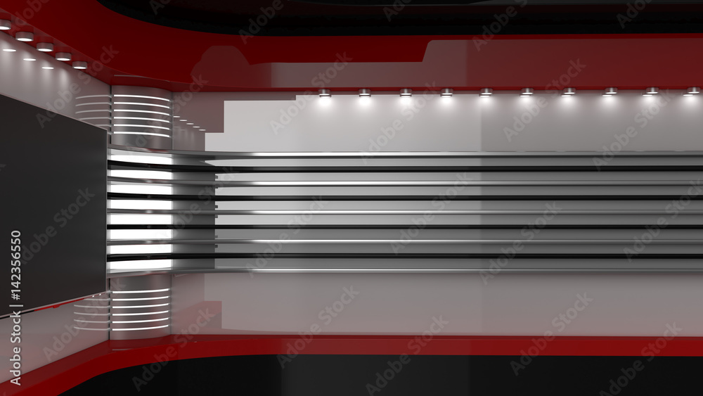 Tv Studio. Backdrop for TV shows .TV on wall. News studio. The perfect ...