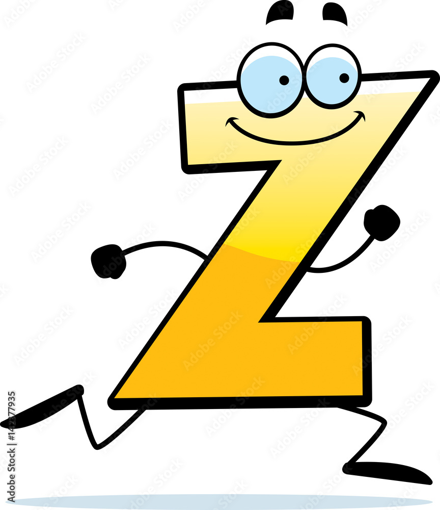Cartoon Z Running vector de Stock | Adobe Stock