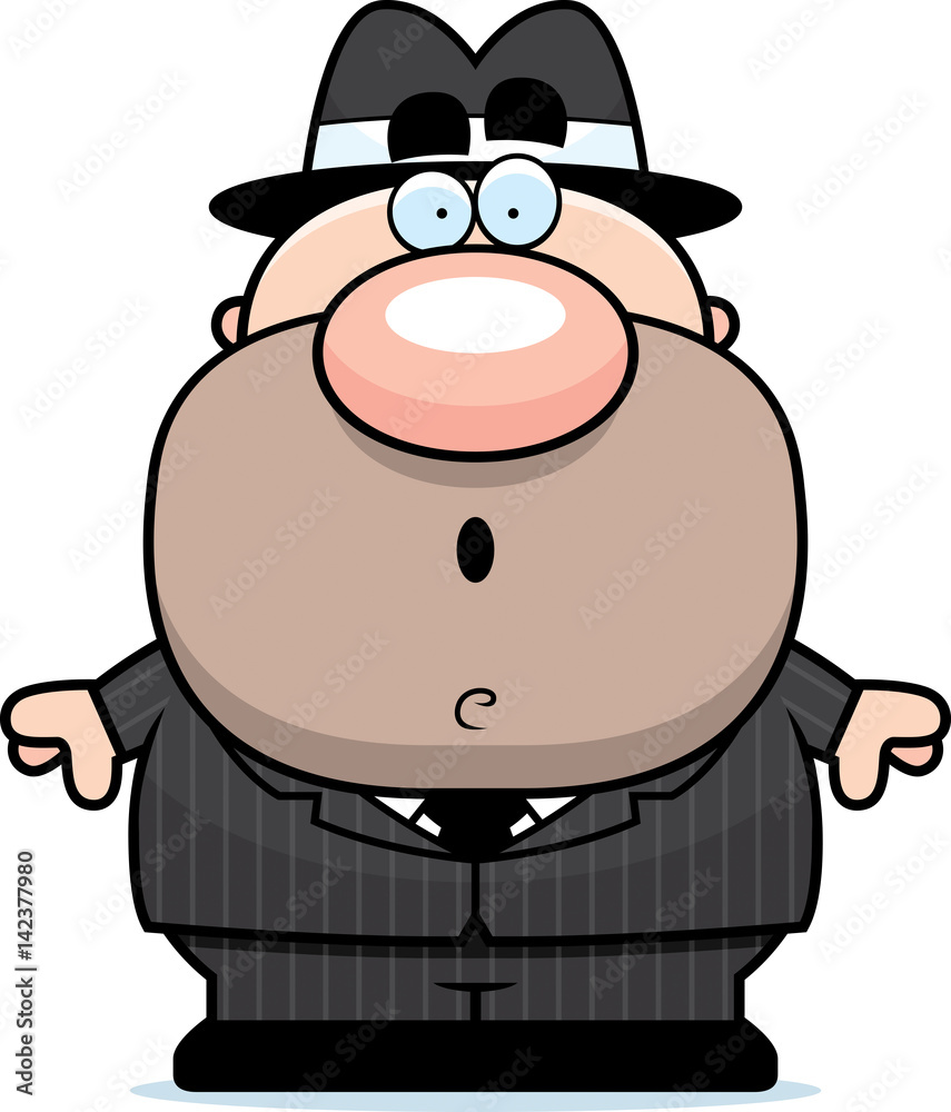 Surprised Cartoon Mobster Stock Vector | Adobe Stock