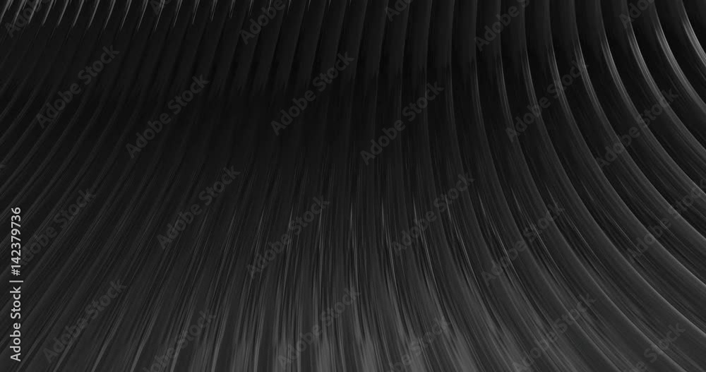 Abstract 4K background seamless loop of steel curves and texture with ...