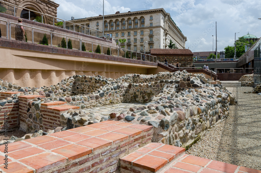 Archaeological complex Ancient Serdica in Sofia, Bulgaria Stock Photo ...