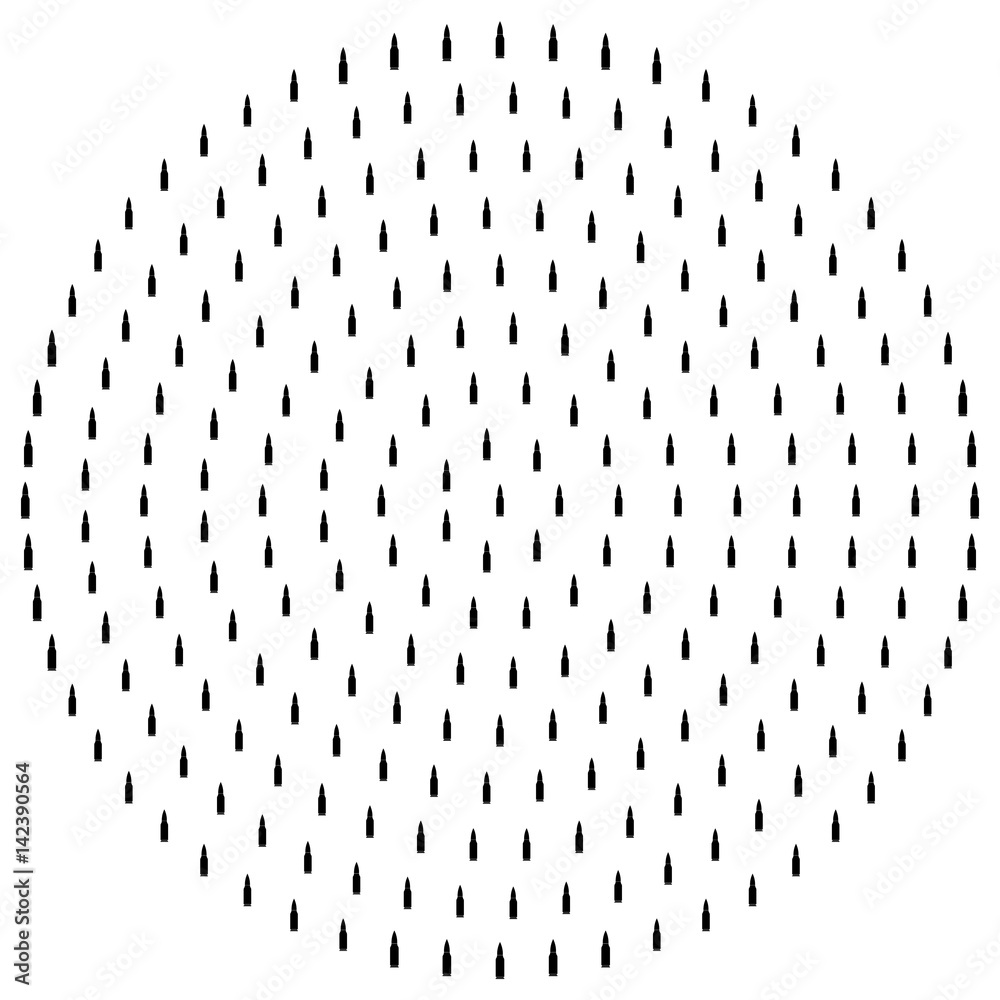 bullets in a circle. abstract ammunition. white background. vector ...